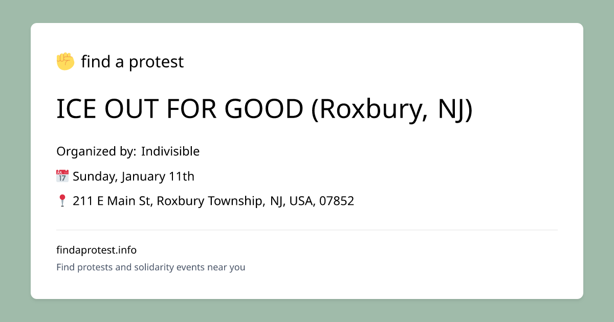 ICE OUT FOR GOOD (Roxbury, NJ) in Roxbury Township on Sunday
