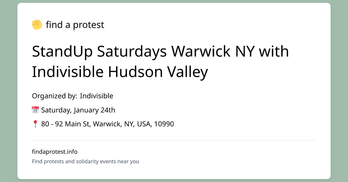 StandUp Saturdays Warwick NY with ... in Warwick on Saturday